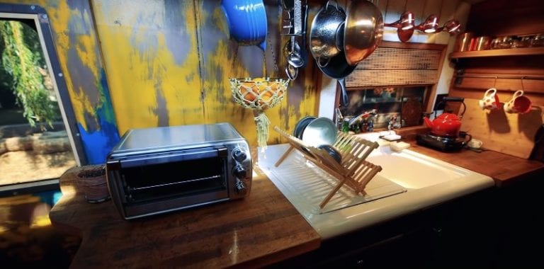 Old train car converted into tiny house from another time