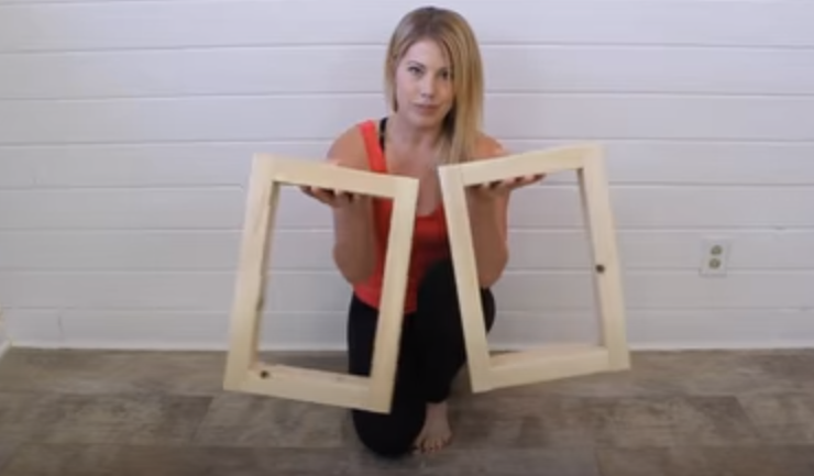 Woman shows the easiest way to make an indoor bench and it only costs $15