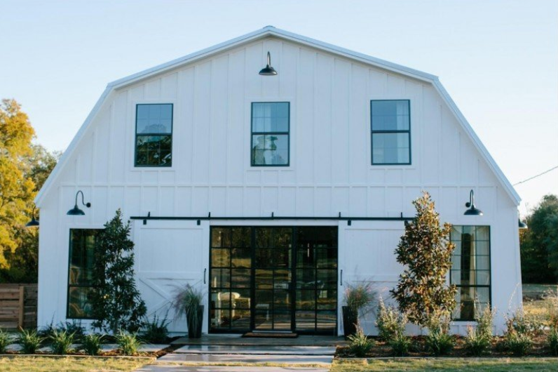 White barn looks beautiful from the outside but the beautiful interior ...