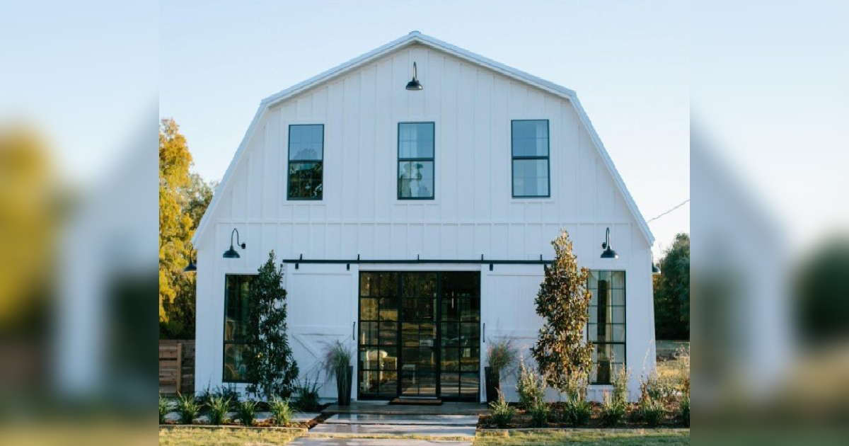 White barn looks beautiful from the outside but the beautiful interior ...