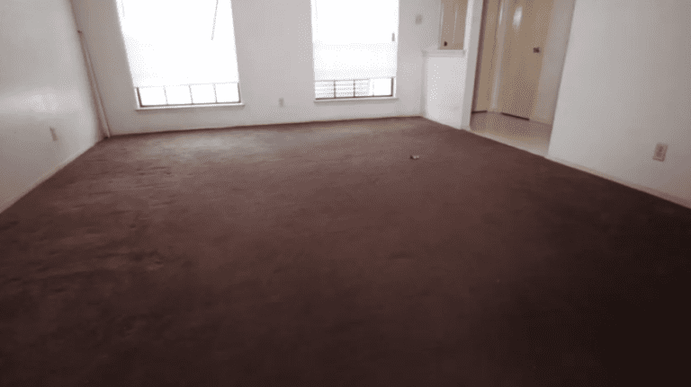 Friends buy dumpy house with popcorn ceilings & dated maroon carpets ...