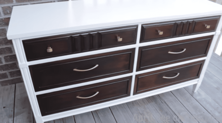 Instead of tossing out beat up dresser woman shows how easy it is to ...