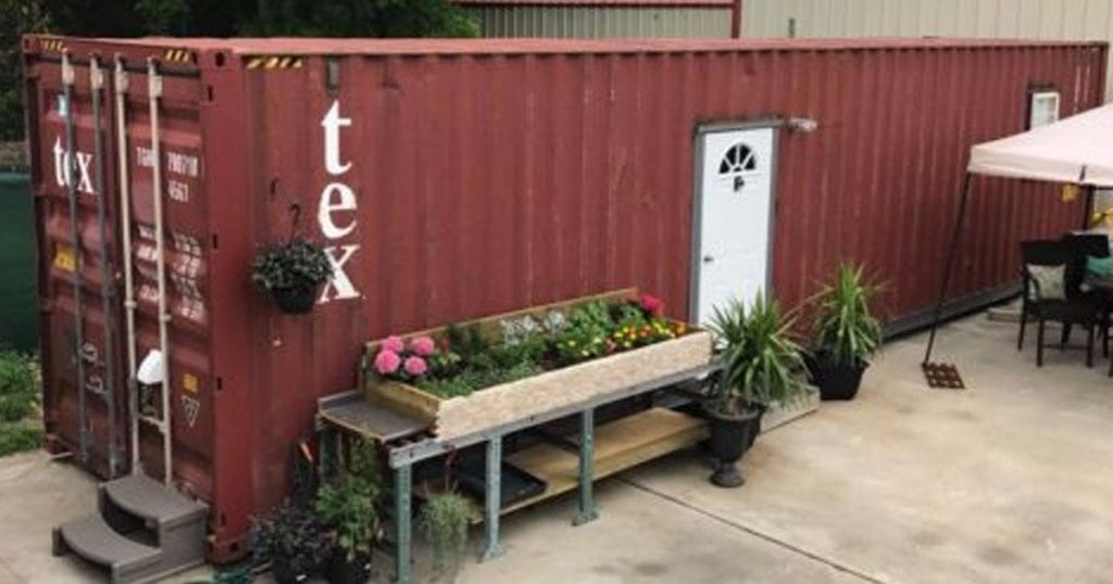 Red shipping container may look boring on the outside but inside it has ...