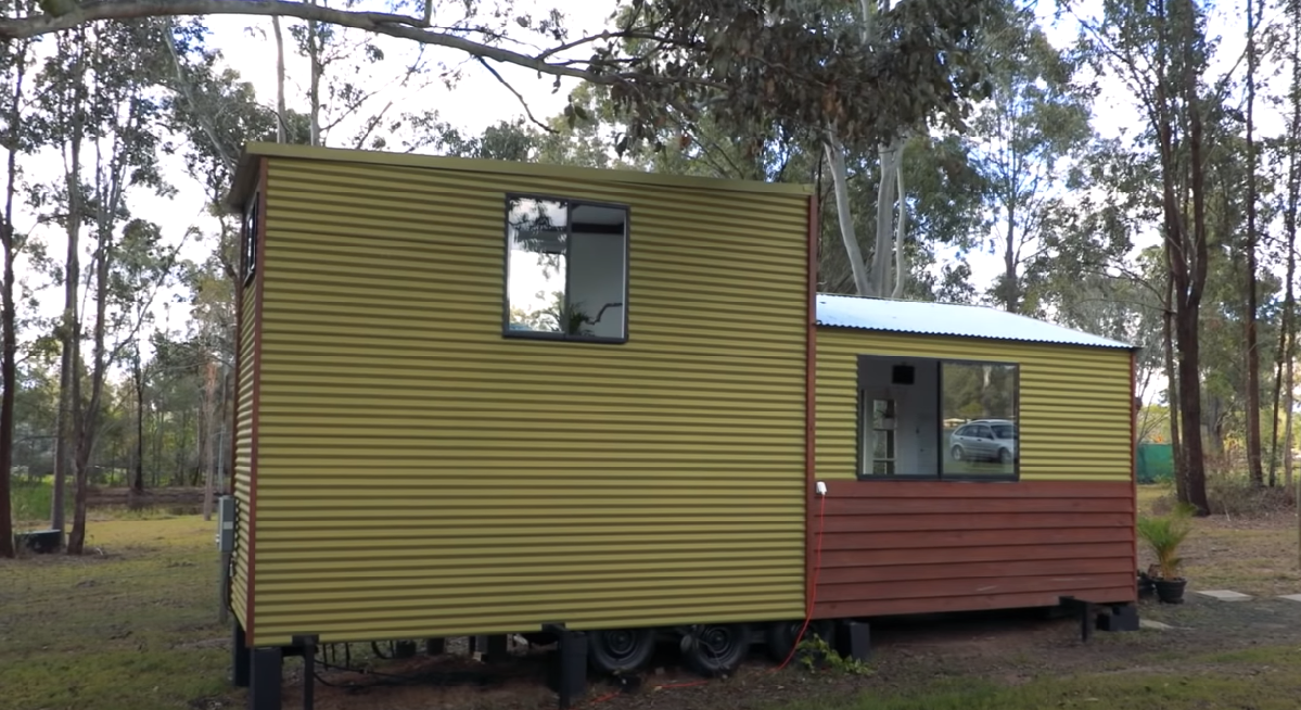 Young couple transform an old caravan trailer into their dream home for ...
