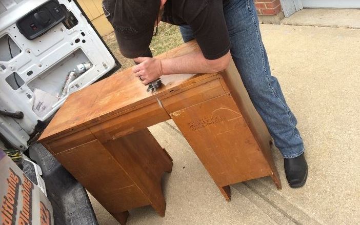 Guy buys an old desk then saws it in half to turn into two gorgeous ...