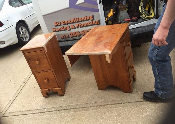 Guy buys an old desk then saws it in half to turn into two gorgeous ...