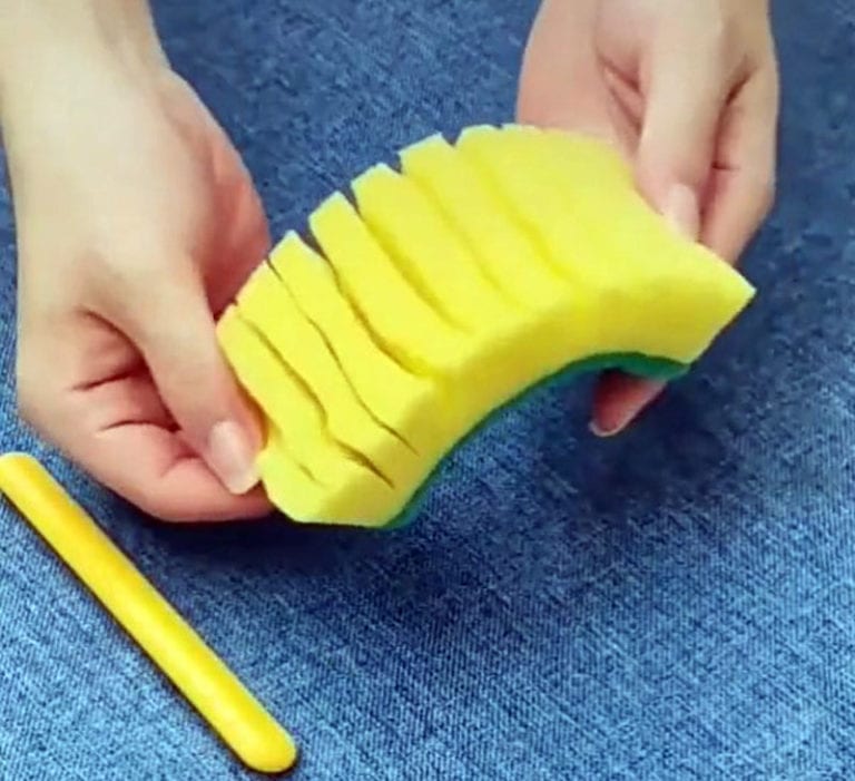 Mom slices up a sponge and shares brilliant cleaning tricks that go viral