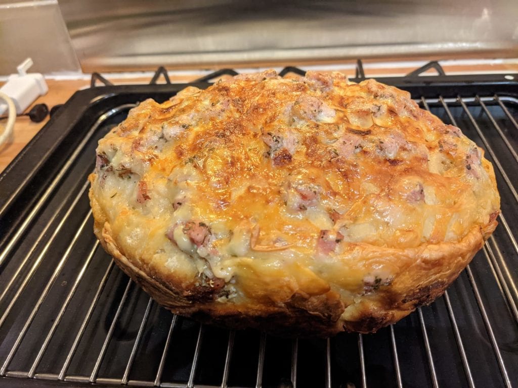 Slow cooker bacon and cheese bread is absurdly delicious and easy to make