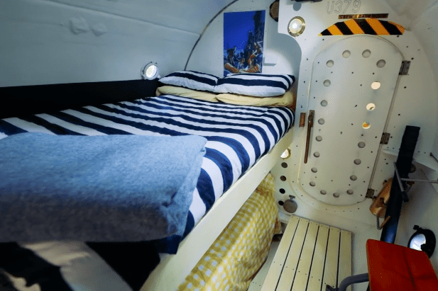 Couple lives in 'submarine' tiny home with seriously impressive interior