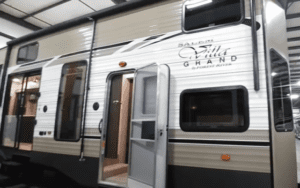 This 2-story travel trailer is like a mansion on wheels