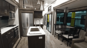 This 2-story travel trailer is like a mansion on wheels