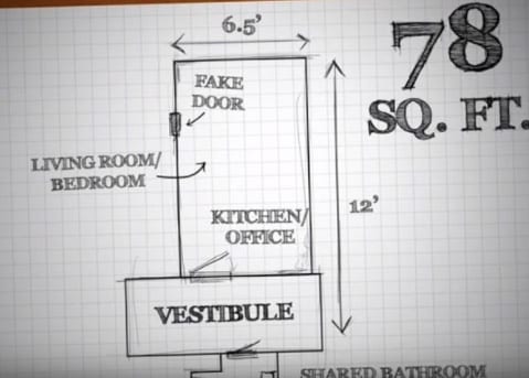 Man shares how he lives in his NYC 78-square-foot apartment