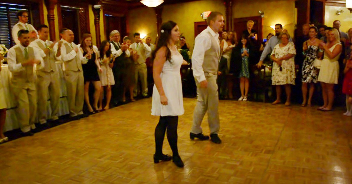 Newlyweds bring down the house with Irish dance at wedding