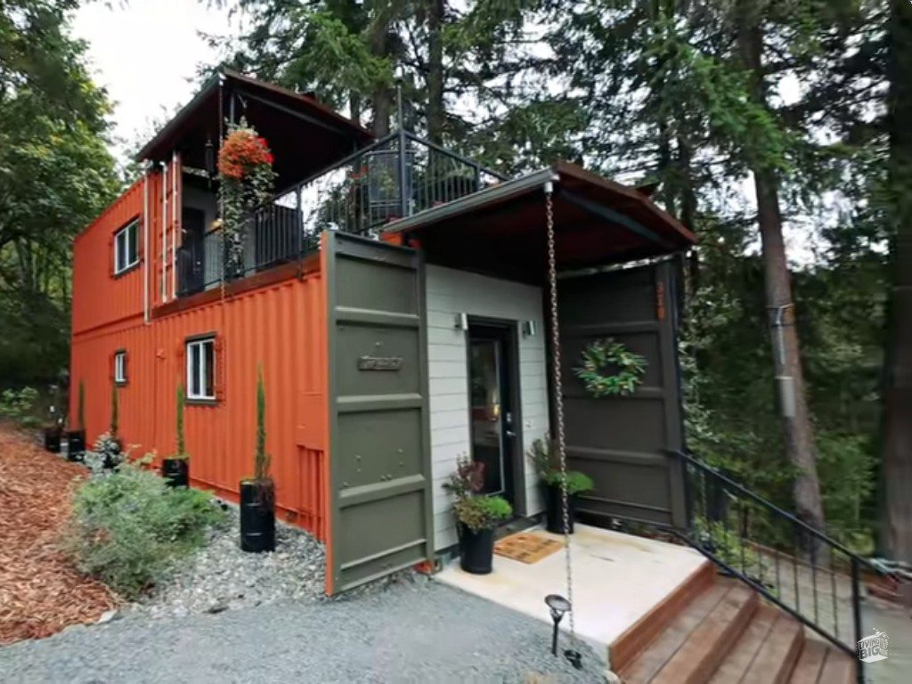 Couple combine two shipping containers to build fully functional “dream ...