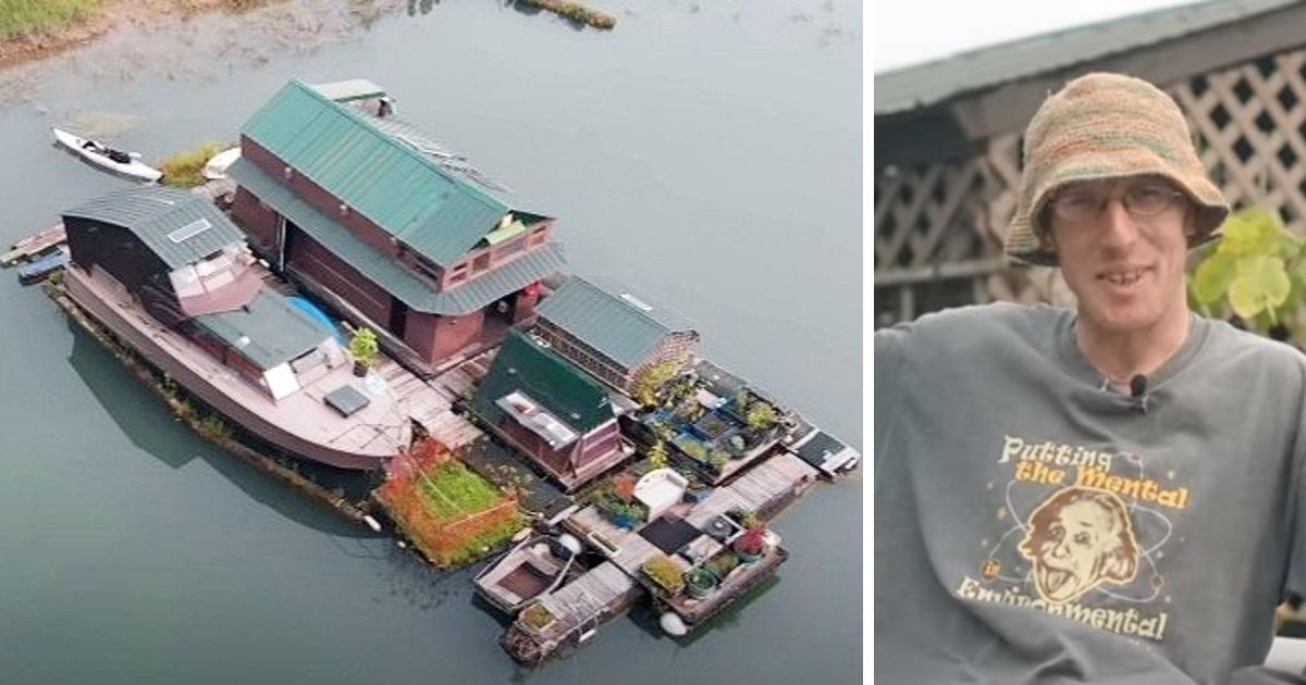 Man builds incredible self-sustaining island homestead from salvaged ...