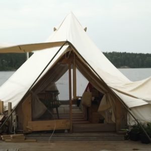 Couple lives beautiful life out of tent on their self-built raft in the ...