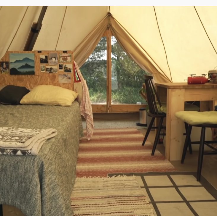 Couple lives beautiful life out of tent on their self-built raft in the ...