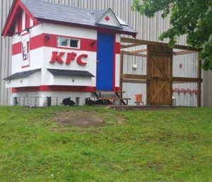 Some people decorate their chicken coops to look like KFC and it’s ...