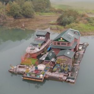 Man builds incredible self-sustaining island homestead from salvaged ...