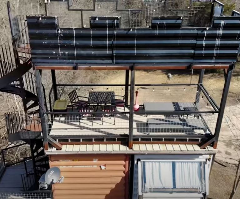 Engineer builds unique container home treehouse that’s filled with ...
