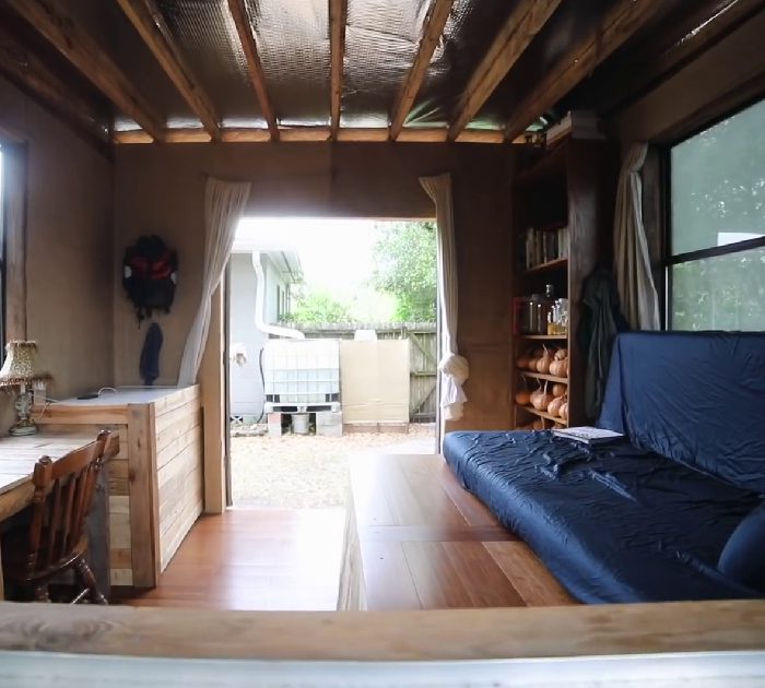 Man gives tour of his tiny 100-sq-ft home that cost only $1500