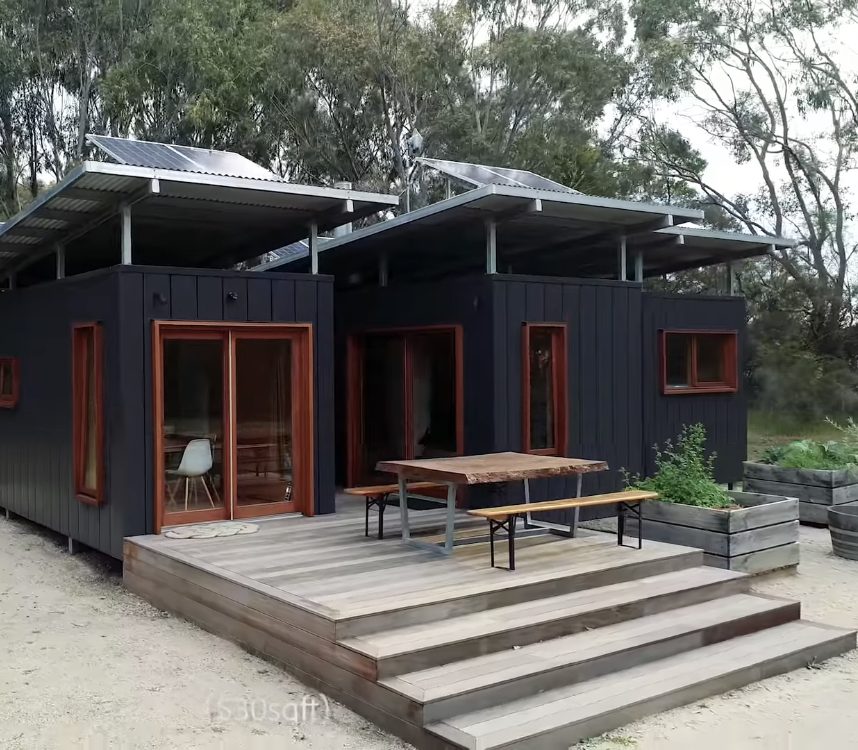 Couple use three 20 foot shipping containers to create incredible tiny home