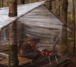 Man builds cabin using plastic wrap, scores 8M views