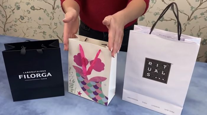 Upgrade gift bags into beautiful reversible and reusable bags