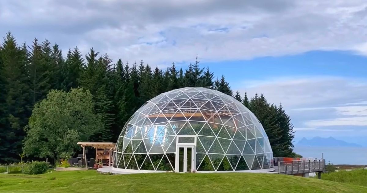 Cob home tucked inside giant glass dome provides sustainable living on ...