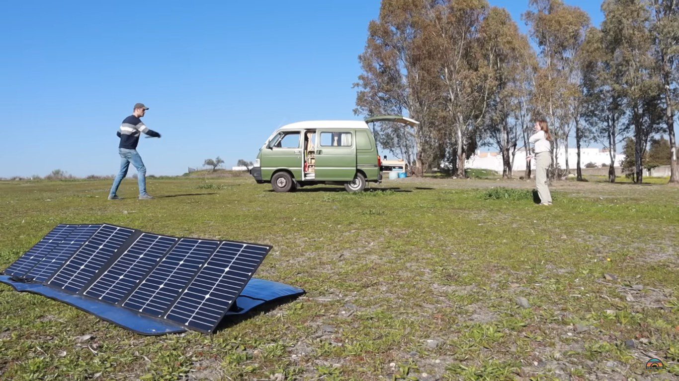 Couple show off inside of their tiny micro camper that allows them to ...