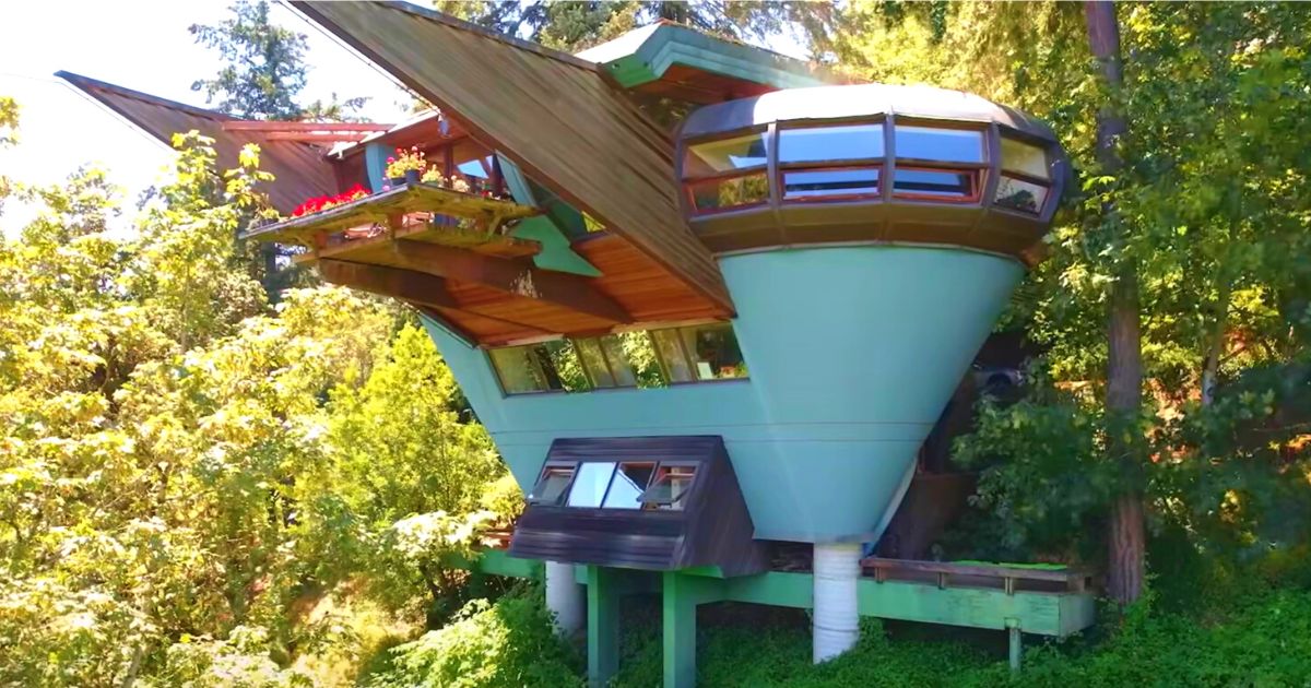 Architect gives tour of his “retro home” in the tree tops and it’s ...
