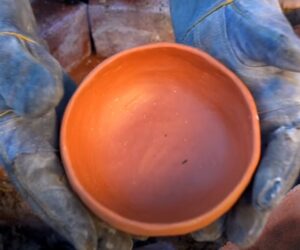 Man shows how to make homemade pottery without a kiln or pottery wheel ...