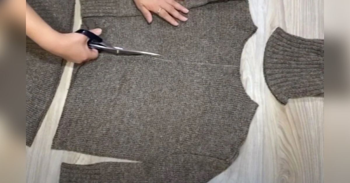 Woman earns 21M views repurposing old sweater into beautiful piece of ...