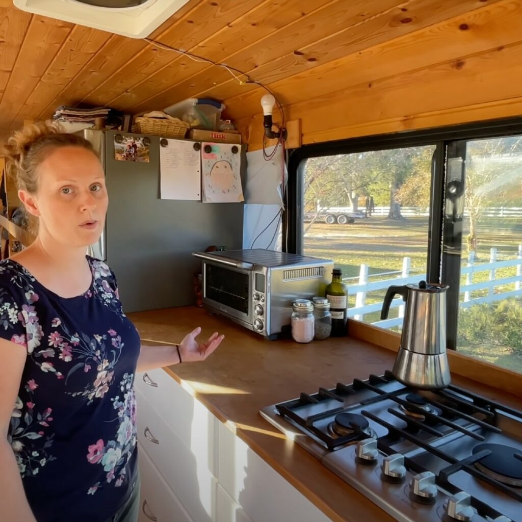 Family of 10 convert school bus into tiny home and show how they make ...