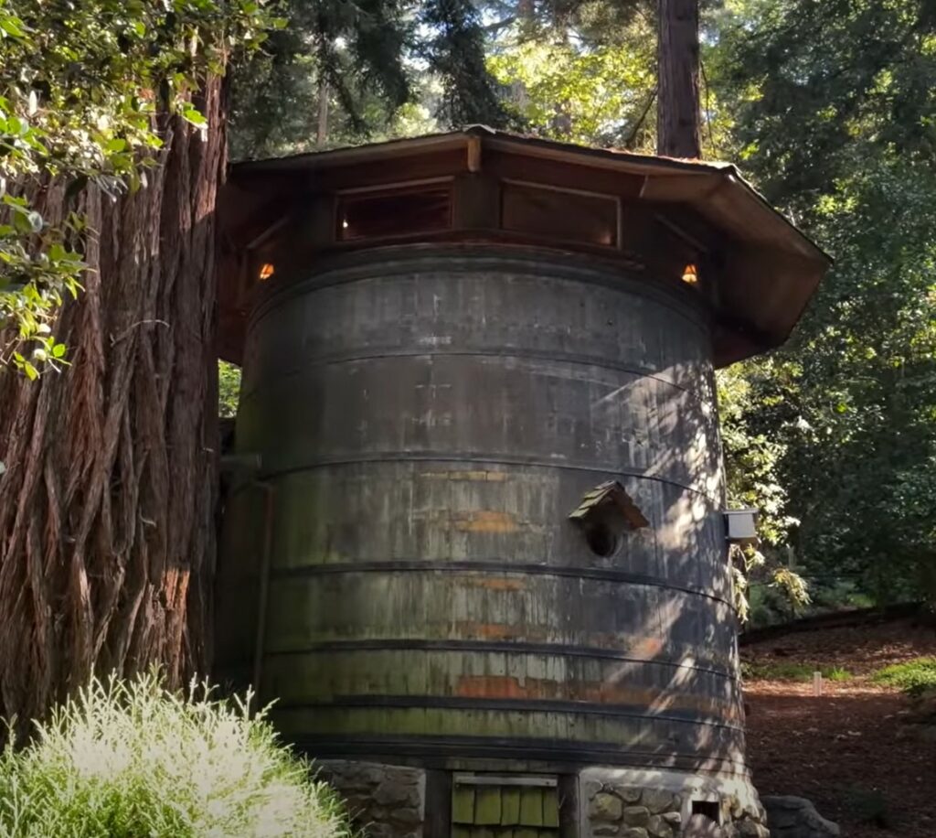 Parents convert giant wine barrel into charming tiny home where ...