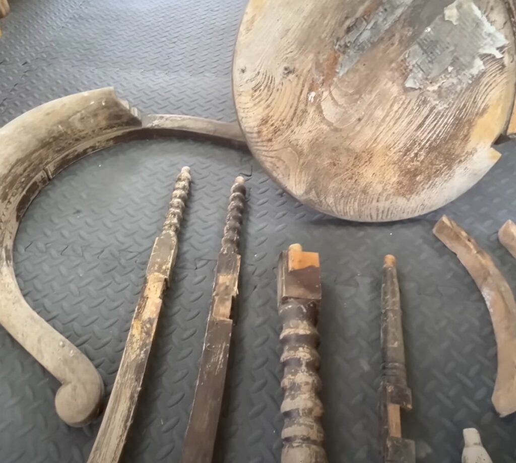 Man brings home 200-year-old “worm-eaten” chair to restore it piece by ...