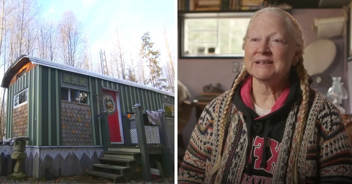Woman gathers materials to build tiny house to her own design and it ...