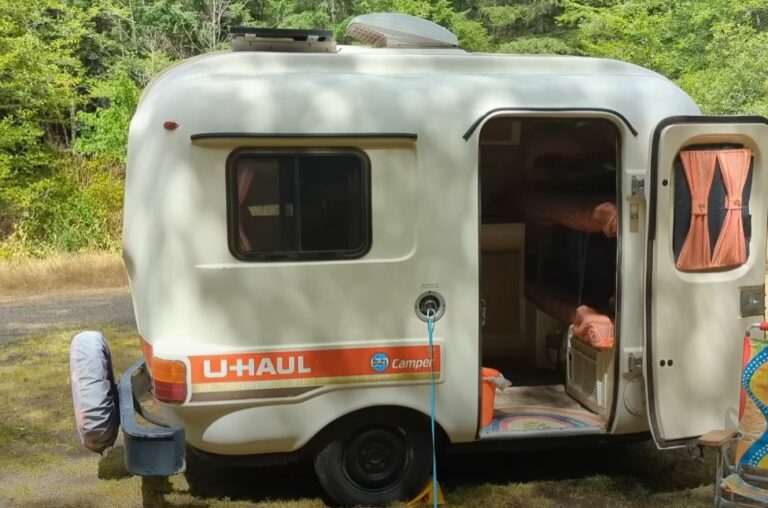 Woman gives us a walkthrough of rare U-Haul CT-13 travel trailer
