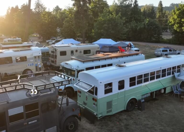 Master carpenter gets ahold of bus and does a “no budget conversion ...