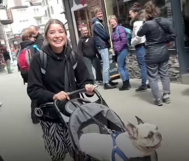 Frenchie has the funniest most unique voice that stops people in the street